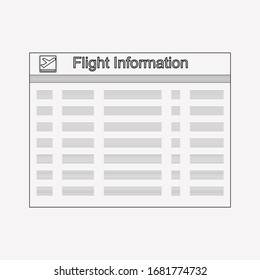 Flight Board Icon Line Element Illustration Stock Illustration 1681774594