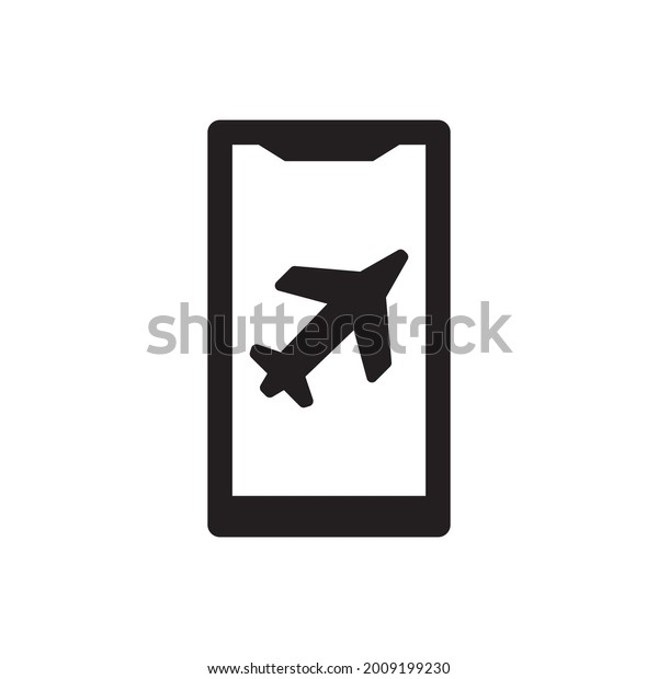 Flight Booking Icon Online Mobile Icon Stock Vector (Royalty Free ...