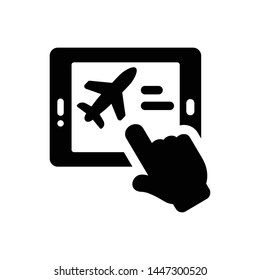 Flight Booking Online Vector Icon Stock Vector (Royalty Free ...