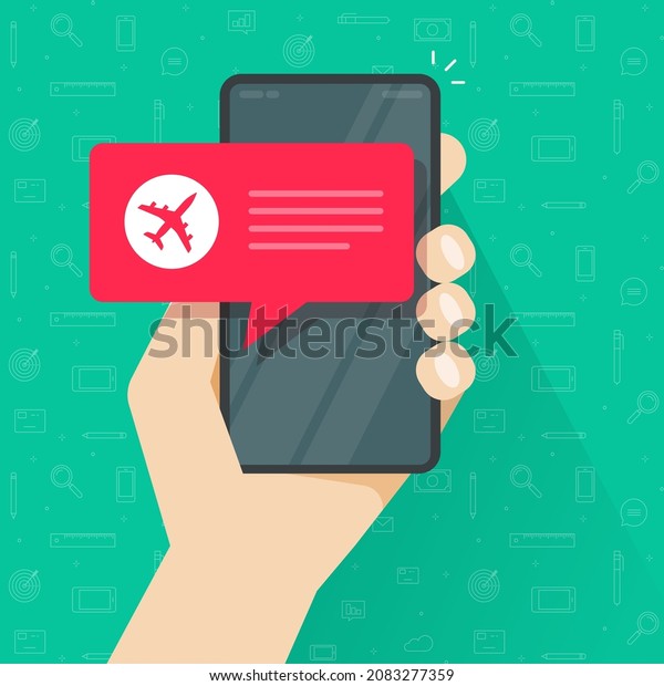 Flight Info Reminder Delay Notice Cell Stock Vector (Royalty Free ...