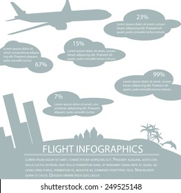 Flight Infographics Vector Traveling Infographics Vector Stock Vector ...