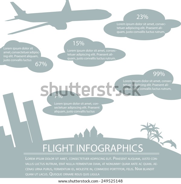 Flight Infographics Vector Traveling Infographics Vector Stock Vector ...