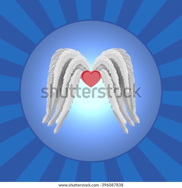 Flight Light On Wings Angel Angel Stock Vector (Royalty Free) 396087838 ...