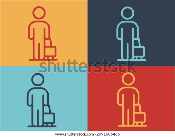Flight Passenger Logo Template Simple Flat Stock Vector (Royalty Free ...