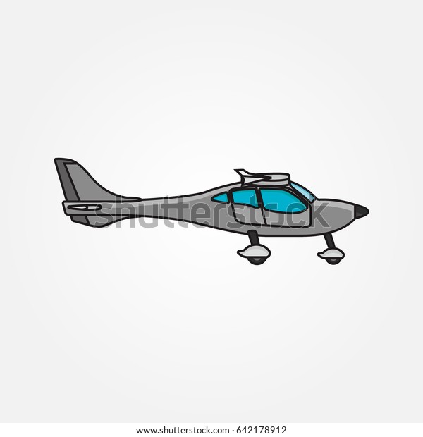 Flight Plane Grey Background Passenger Planes Stock Vector (Royalty ...