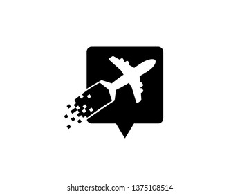 Flight Point Logo Template Icon Symbol Stock Vector (Royalty Free ...