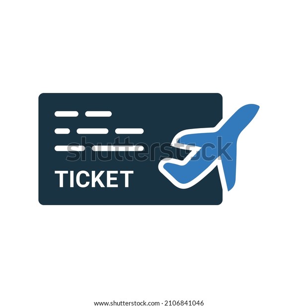 Flight Travel Ticket Icon Simple Editable Stock Vector (Royalty Free ...