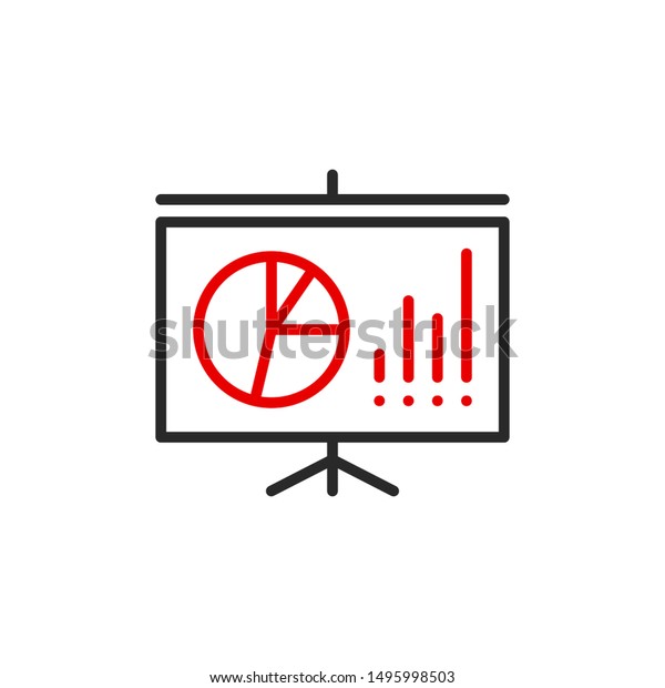 Flip Chart Infographics Outline Flat Icon Stock Vector (Royalty Free ...