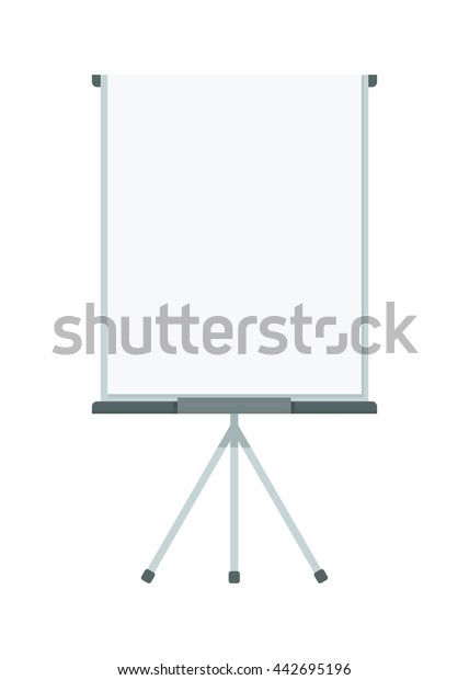 Flip Chart Presentation Cartoon Flat Vector: стоковая векторная графика ...