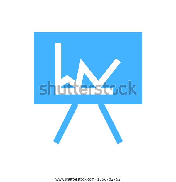 Flip Chart Sign Business Graph Icon Stock Vector (Royalty Free ...