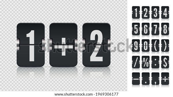 Flip Numbers Symbols Font Information Web Stock Vector (Royalty Free ...