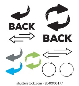 Flip Over Turn Back Arrow Icon Stock Vector (Royalty Free) 2040905177 ...