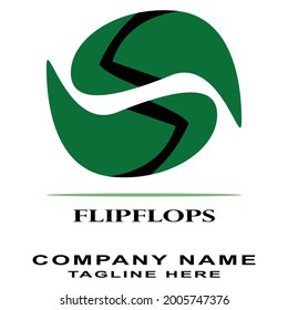 Flipflops Illustration Logo Design Vector Stock Vector (Royalty Free ...