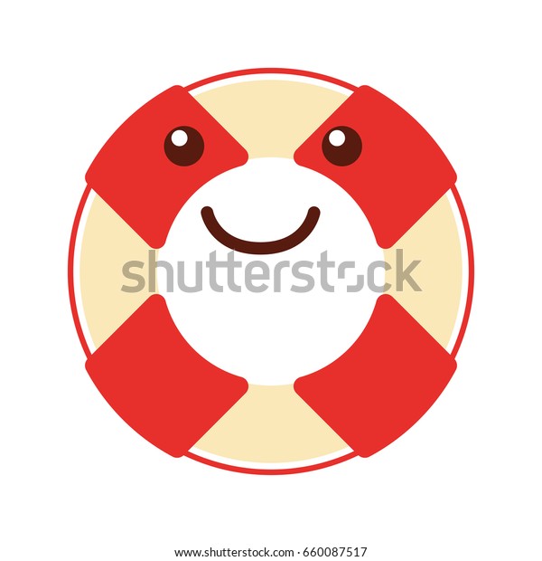 Float Lifeguard Kawaii Character Stock Vector (Royalty Free) 660087517 ...