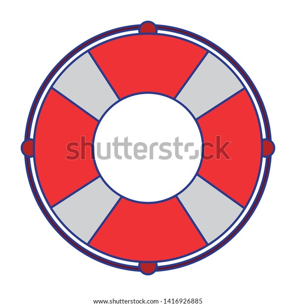 Float Lifesaver Cartoon Isolated Symbol Vector: เวกเตอร์สต็อก (ปลอดค่า ...