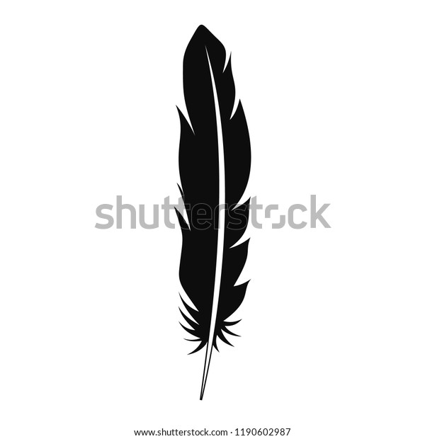 Floating Feather Icon Simple Illustration Floating Stock Vector ...