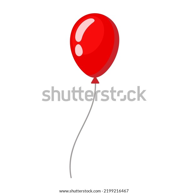 Floating Red Balloon Vector Logo Icon Stock Vector (Royalty Free ...