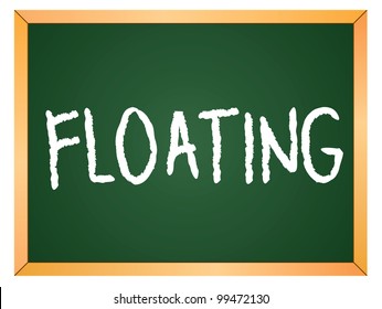 Floating Word Written On Chalkboard: vector de stock (libre de regalías ...