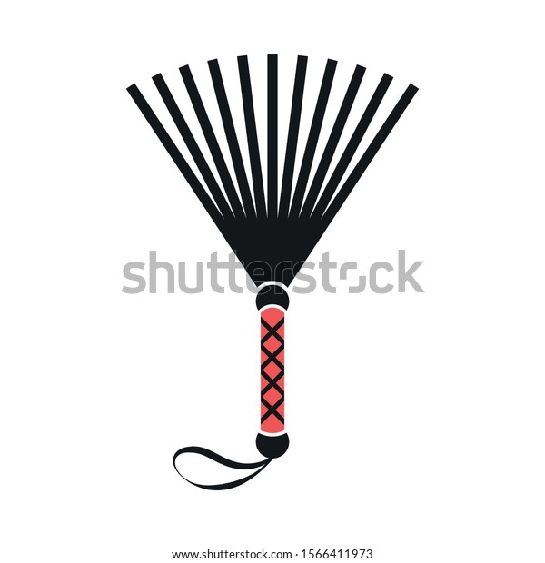 Flogger Leather Bdsm Device Spanking Isolated: vector de stock (libre ...