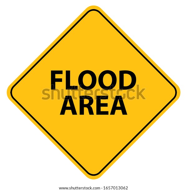 Flood Area Sign On White Background Stock Vector (Royalty Free) 1657013062