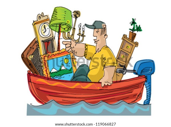 Flood Cartoon Stock Vector (Royalty Free) 119066827