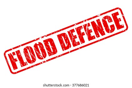 Flood Defence Red Stamp Text On Stock Vector (Royalty Free) 377686021