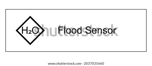 Flood Sensor Blueprint Symbol Clipart Image Stock Vector (Royalty Free ...
