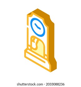Floor Antique Clock Isometric Icon Vector Stock Vector (Royalty Free ...