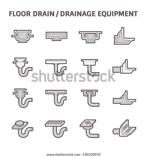 Floor Drain Drainage Equipment Vector Icon Stock Vector (Royalty Free ...