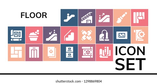 Floor Icon Set 19 Filled Floor Stock Vector (Royalty Free) 1298869804 ...