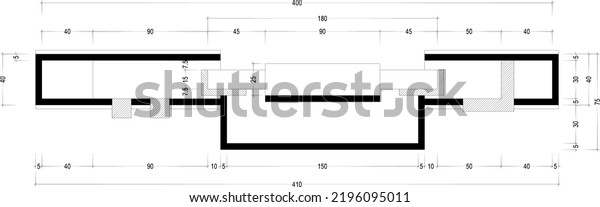 Floor Plan Sketch Modern Gate Fence Stock Vector (Royalty Free ...