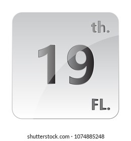 Floor Sign 19thicon Sign Vector Illustrationsilver Stock Vector ...