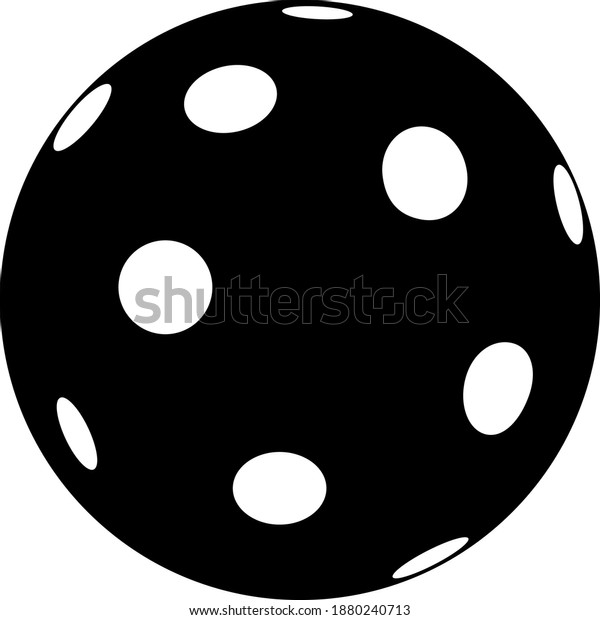 Floorball Ball Icon Black Colour Stock Vector (Royalty Free) 1880240713