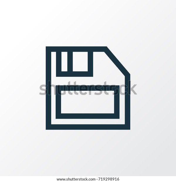 Floppy Disk Outline Symbol Premium Quality Stock Vector (Royalty Free ...