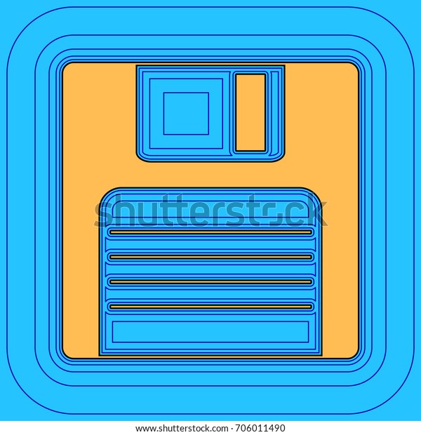 Floppy Disk Sign Vector Sand Color Stock Vector (Royalty Free ...