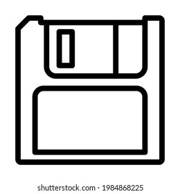 Floppy Icon Editable Bold Outline Design Stock Vector (Royalty Free ...