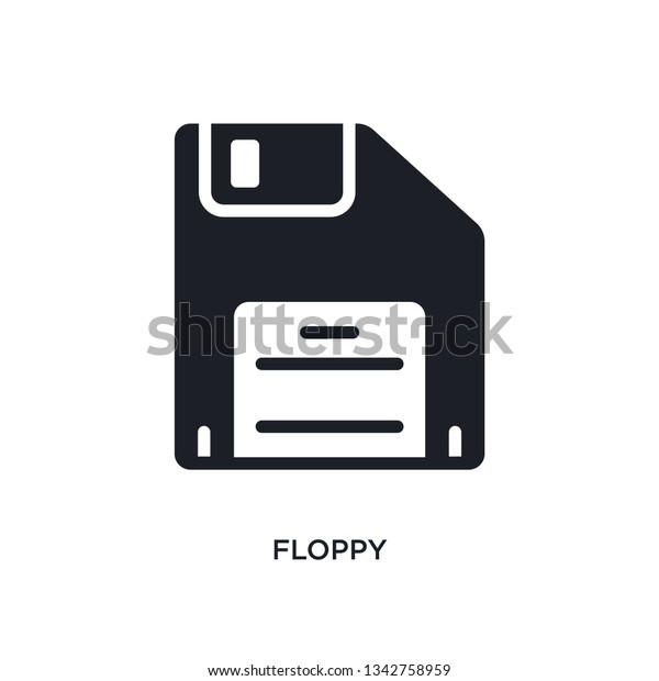 Floppy Isolated Icon Simple Element Illustration Stock Vector (Royalty ...