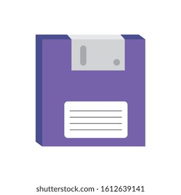 Floppy Nineties Retro Style Isolated Icon Stock Vector (Royalty Free ...