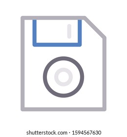 Floppy Vector Color Line Icon Stock Vector (Royalty Free) 1594567630 ...