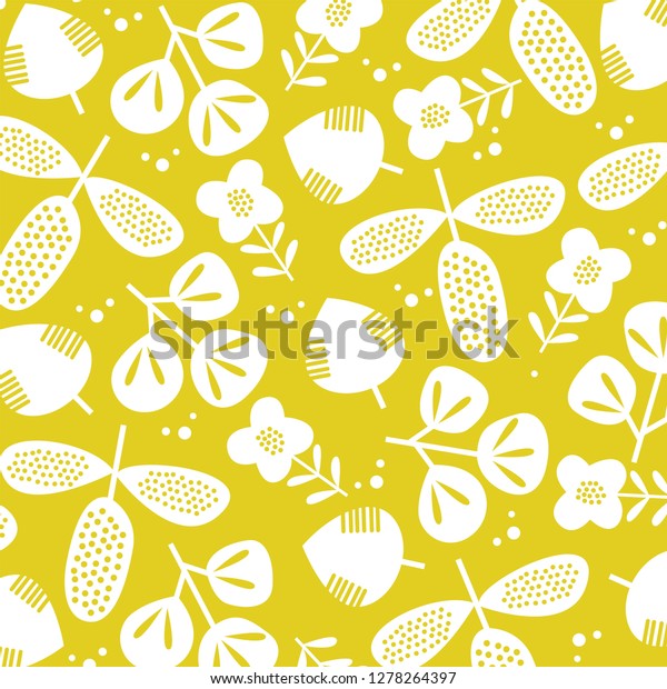 Flora Pattern Flora Wallpaper Vector Stock Vector Royalty Free