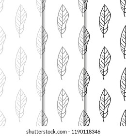 Vector Doodle Leaves Set Stock Vector (Royalty Free) 409684690