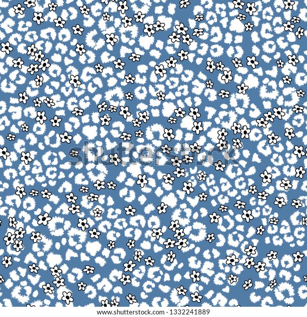 Floral Animal Seamless Pattern Stock Vector (Royalty Free) 1332241889 ...