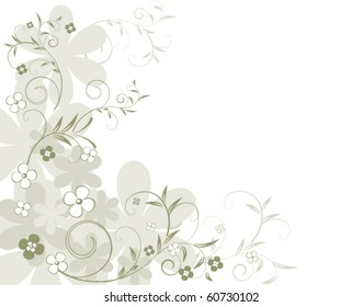 Sage Green Floral Edge Frame Copyspace Stock Vector (Royalty Free ...