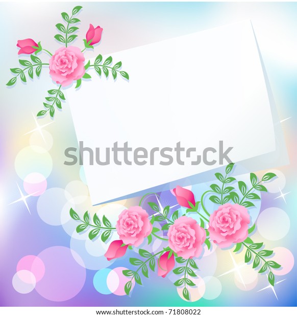 Floral Background Insert Text Photo Stock Vector (Royalty Free ...