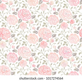 Seamless Abstract Background Roses Stock Vector (Royalty Free) 339116435