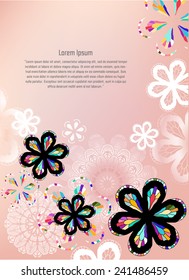 Floral Background Text Stock Vector (Royalty Free) 241486459 | Shutterstock