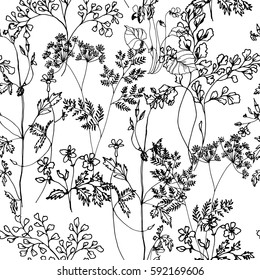 Sakura Seamless Pattern Cherry Blossom Branches Stock Vector (Royalty ...