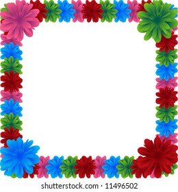 Floral Border Frame Gradients Stock Vector (Royalty Free) 11496502 ...
