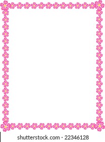 Floral Border Frame Pink Stock Vector (Royalty Free) 22346128 ...