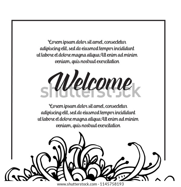 Floral Design Welcome Card Design Vector Stock Vector (Royalty Free ...